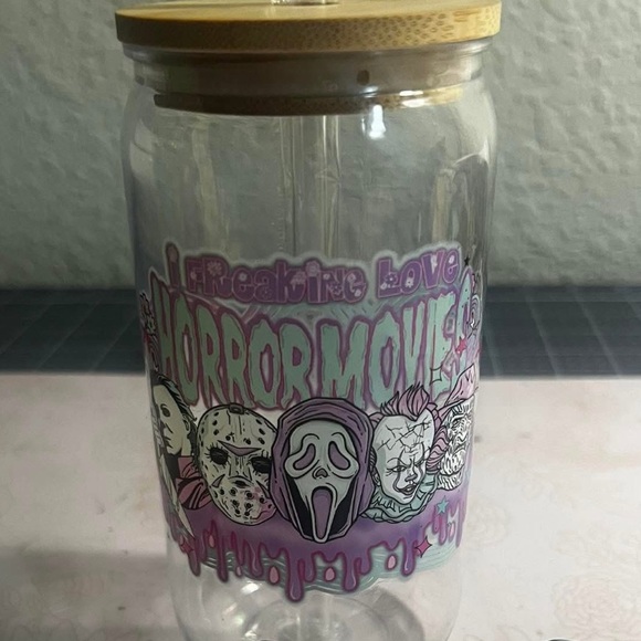 Kitchen | Horror Movie Themed Plastic Cup With Bamboo Lid | Poshmark